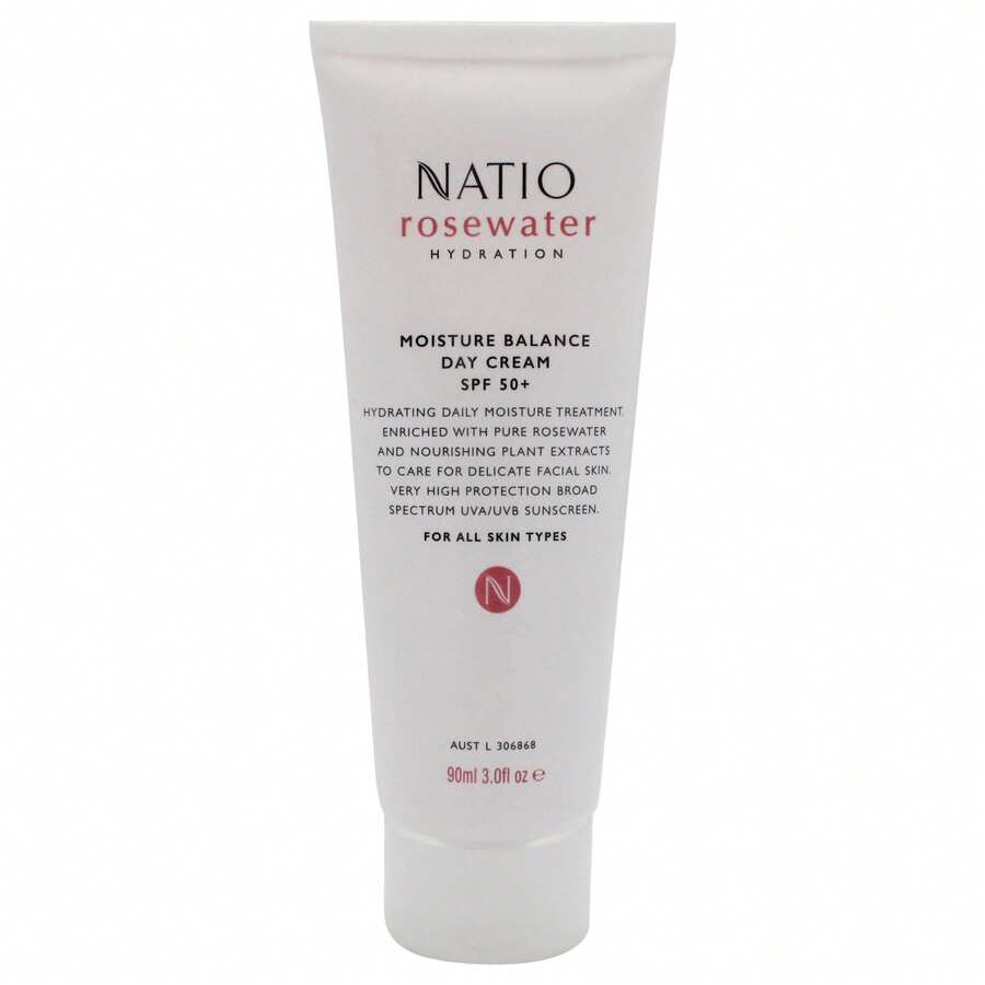 Rosewater Hydration Moisture Balance Day Cream SPF 50 Plus By Natio For ...