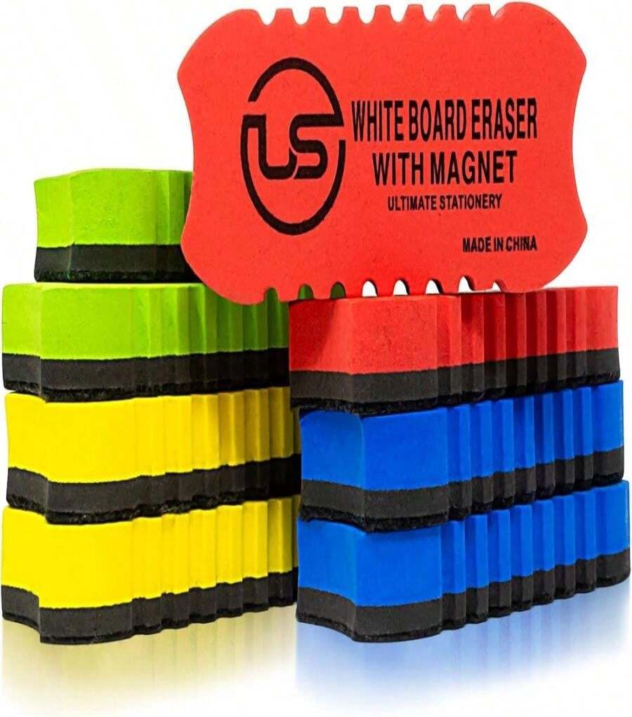 Dry Erase Eraser Magnetic Whiteboard Eraser 2 Pack White Board Cleaner, Dry Erase For Whiteboard ...