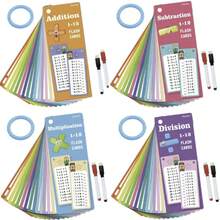 15pcs Reusable Math Addition Subtraction Multiplication Division Wipe ...