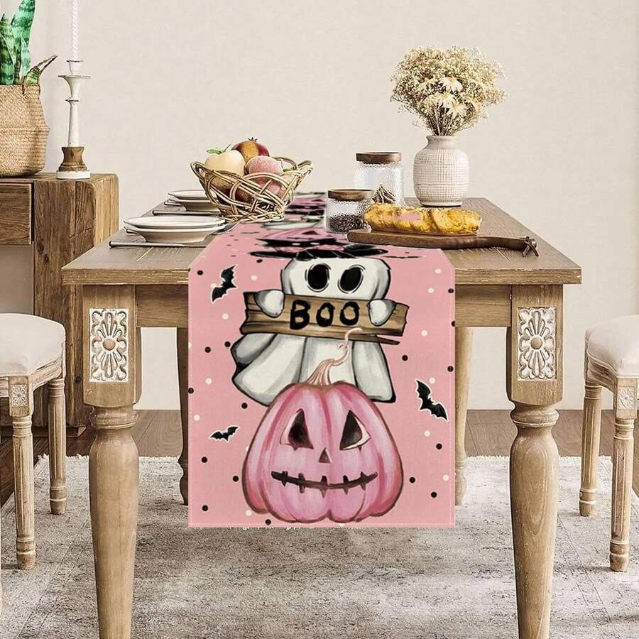 1PC Autumn Orange Plaid Table Runner, Autumn Buffalo Plaid Orange ...