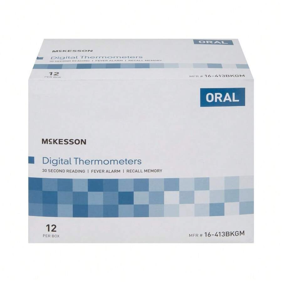 McKesson 16-413BKGM Oral Digital Thermometer - 1 Pack. Precise ...
