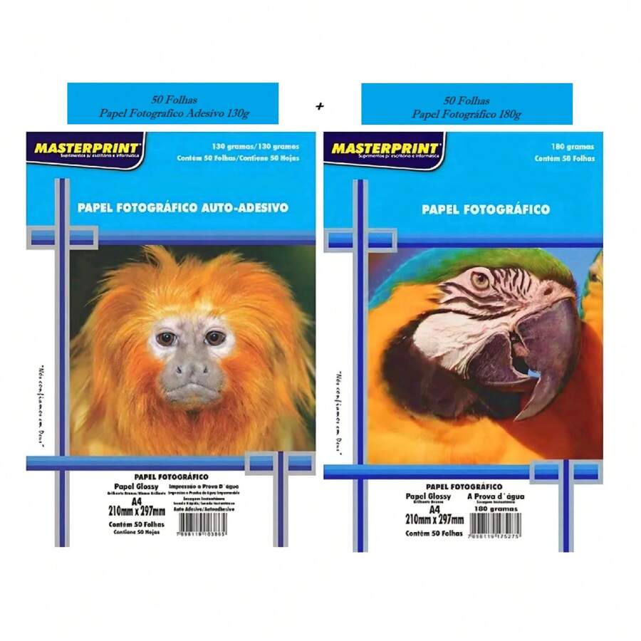 Photo Paper Kit 180g 50 Sheets A4 + Adhesive Photo Paper 130g 50 Sheets ...