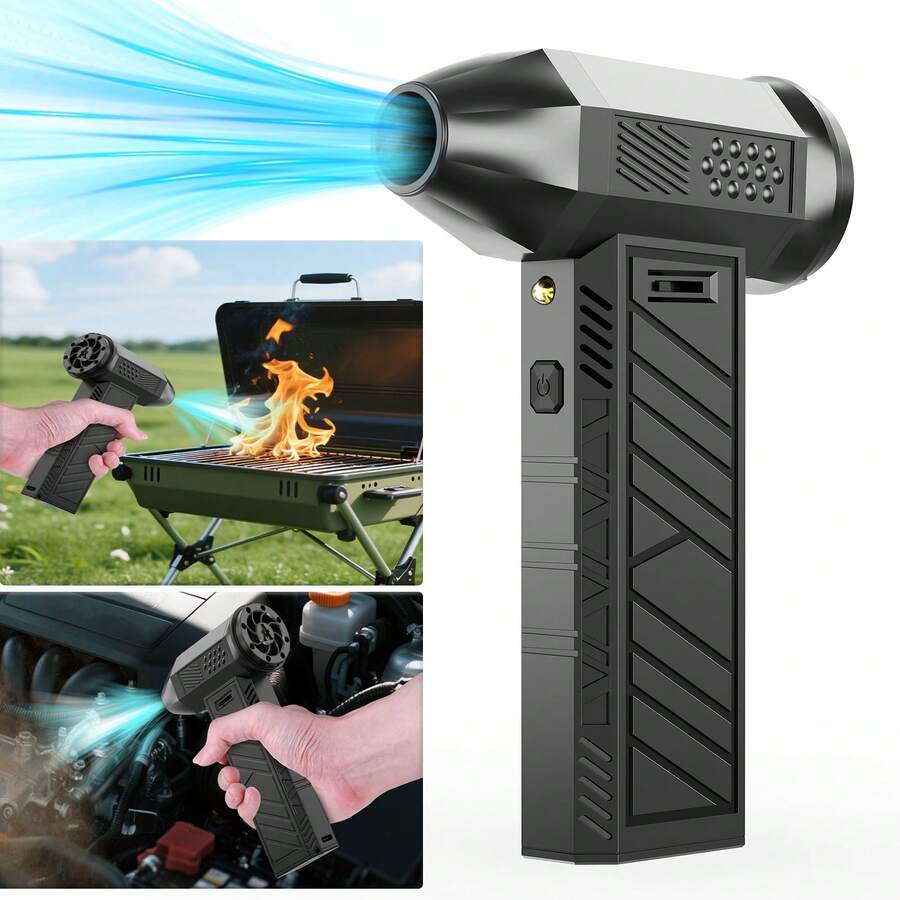 Compressed Air Duster, 130,000RPM Ultra-Powerful Cordless Electric Air ...