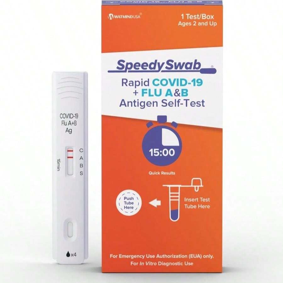 SpeedySwab COVID-19 Antigen Rapid Test,1 Pack, 2 Tests Total, FDA EUA ...