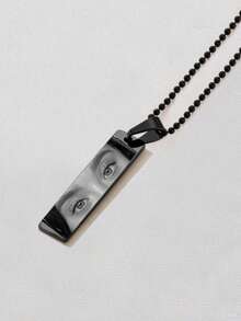 Customized Photo Eye-Shaped Necklace, Stainless Steel Chain Laser ...