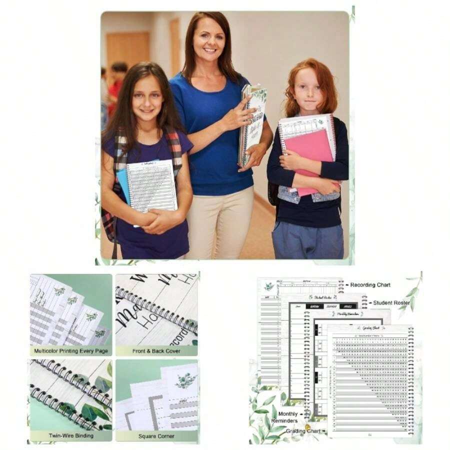 8.3x 11 Teacher Record Book 2025 Grade Book Undated Attendance Register ...