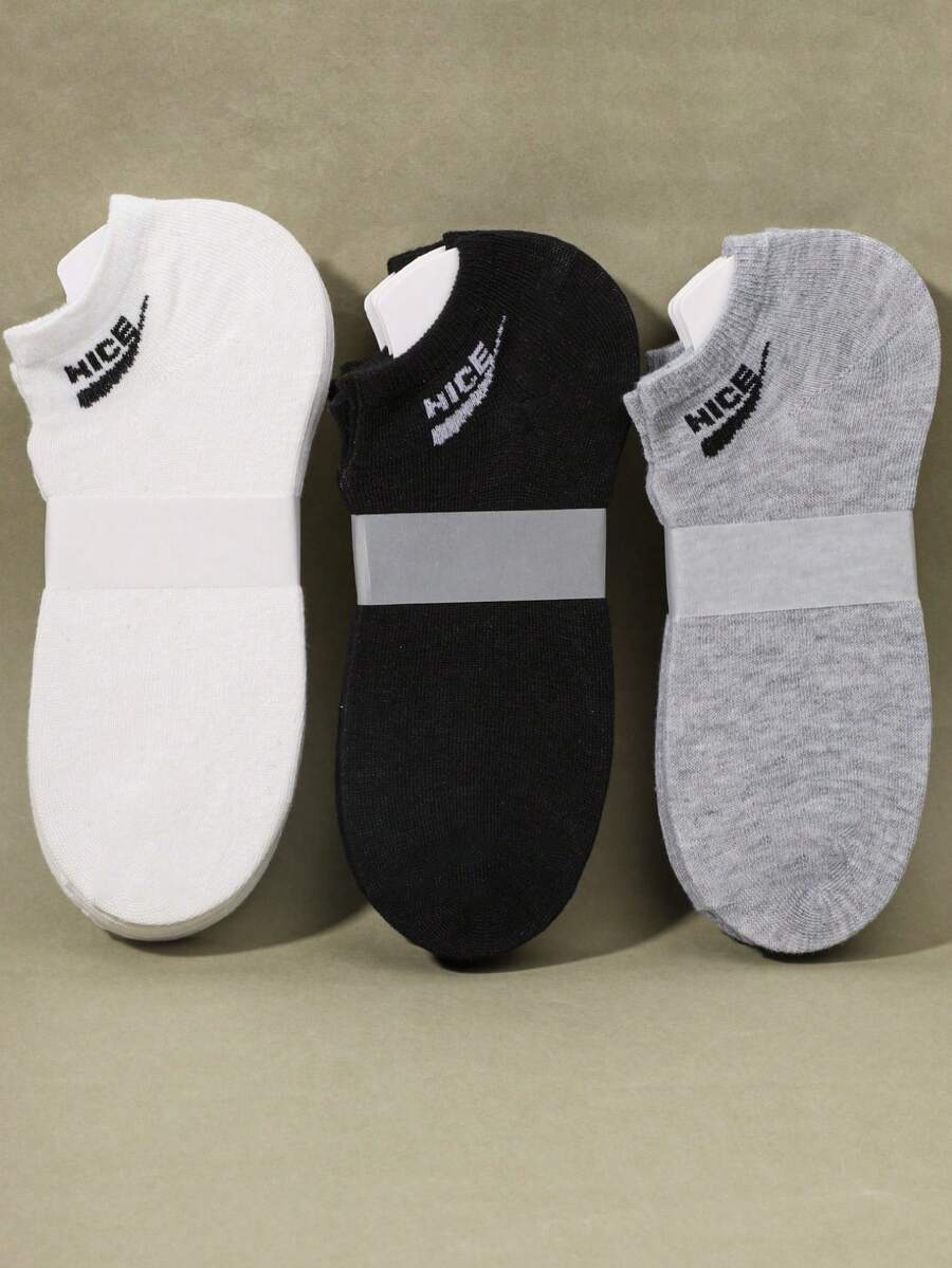 3/7/16/32 Pairs Unisex Solid Color Ankle Socks, Odor-Resistant ...