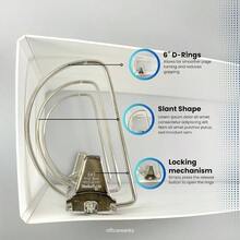 6 Inch Locking Angle D - Ring Binder Heavy Duty Poly Binder With ...