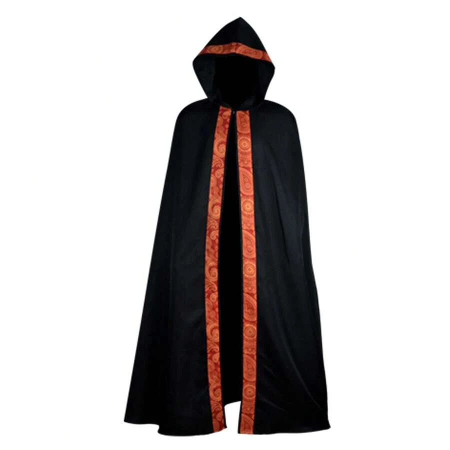 Men's Red Long Cape 5 Colors Medieval Halloween Costume Loose Church ...