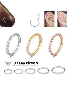 Titanium Allergy-Free Earrings, Nose Rings, Lip Rings, Suitable For Ear ...