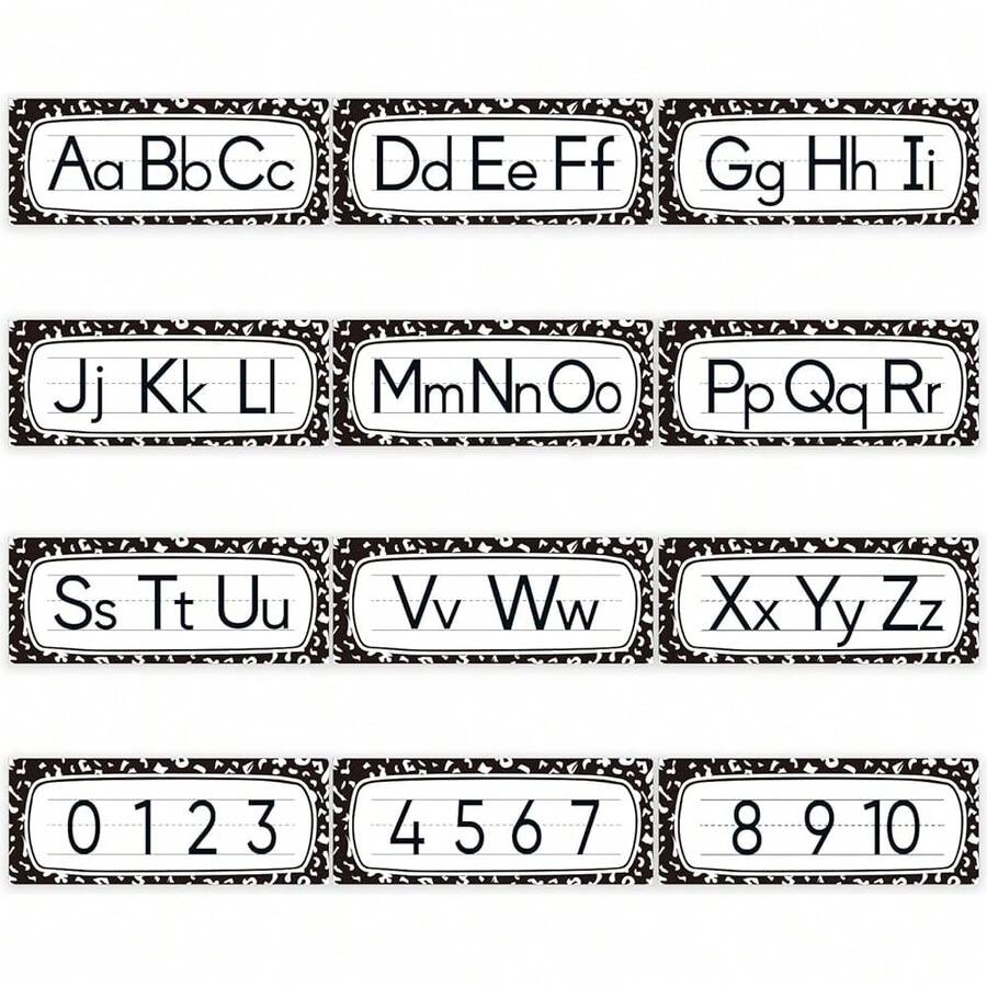 12 Count Alphabet Line For Classroom Wall Crayon Cursive Alphabet Line ...