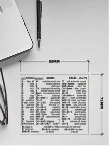 1pc Synerlogic Word/Excel Windows Keyboard Shortcut Stickers | Reference Guide Keyboard ...