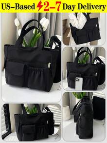 Durable Canvas Tote Bag For College Women - Spacious Minimalist ...