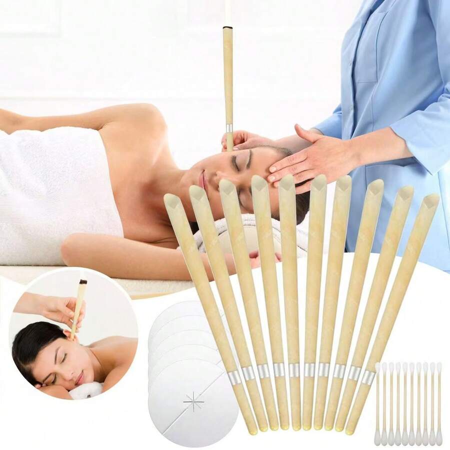10/20 Beeswax Aromatherapy Ear Candle Set, Used For Ear Cleaning And ...