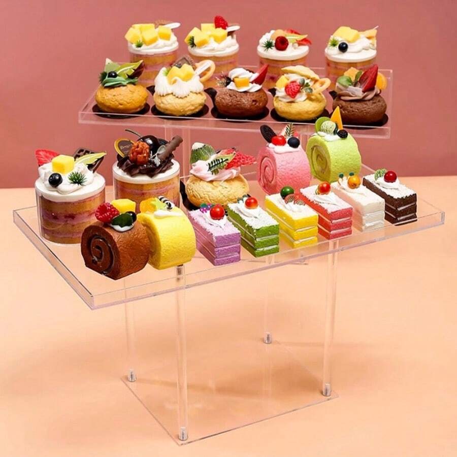 1pc Acrylic Dessert Display Stand, Transparent Acrylic Cupcake Stand ...
