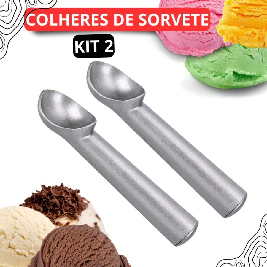 Kit Of 2 Professional Ice Cream Scoops For Ice Cream And Desserts For ...