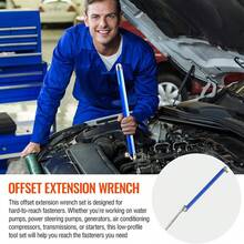 Heavy Duty Steel Offset Extension Wrench Set With 1/2-Inch, 1/4-Inch, 3 ...