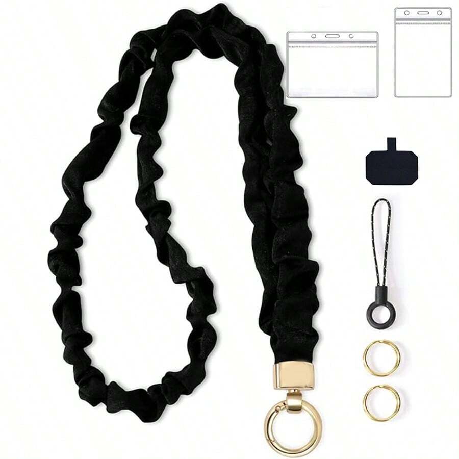 Stretchy Scrunchie Lanyard For ID Badges – Cute Neck Lanyard For Keys ...
