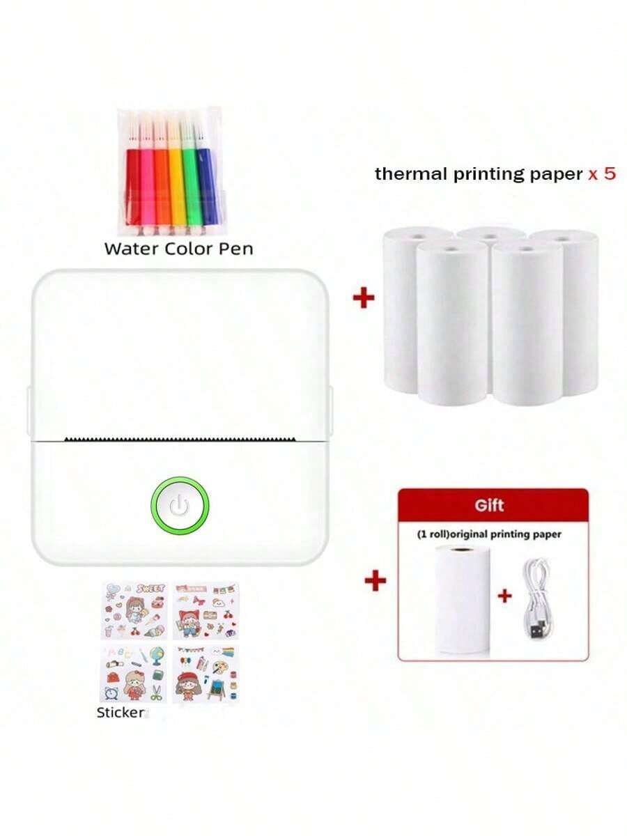 WWFW Mini-Etiketten-Thermodrucker Tragbarer Ausdauer Bluetooth HD ...