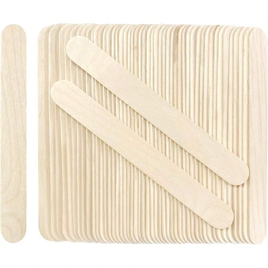 200Pcs Jumbo Wooden Sticks Wooden Popsicle Sticks Stick 6" Long X 3/4 ...