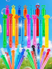 12/24/48/60pcs Colorful Mini Bubble Wands - Creative Heart & Star ...