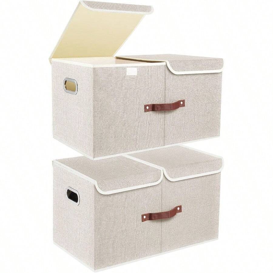 Extra Large Collapsible Storage Bins With Lids And Compartments ...