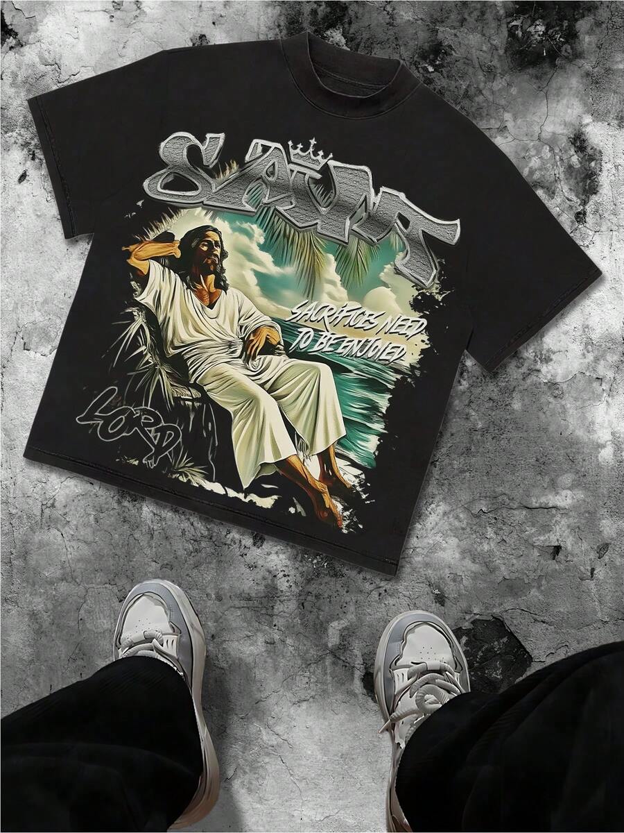 Black Rush Ju Stylish Men's Graphic T-Shirt - A Casual Pullover For Men ...