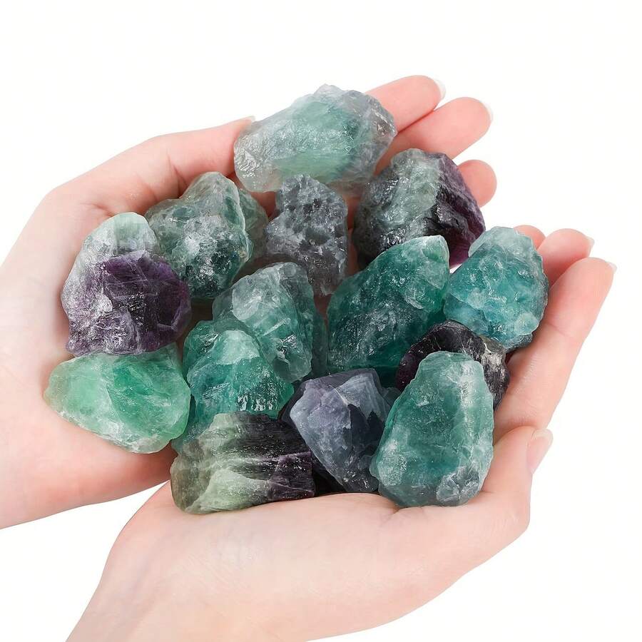20PCS Carat Fluorite Natural Crystal Quartz Bulk Raw Rock Rough ...