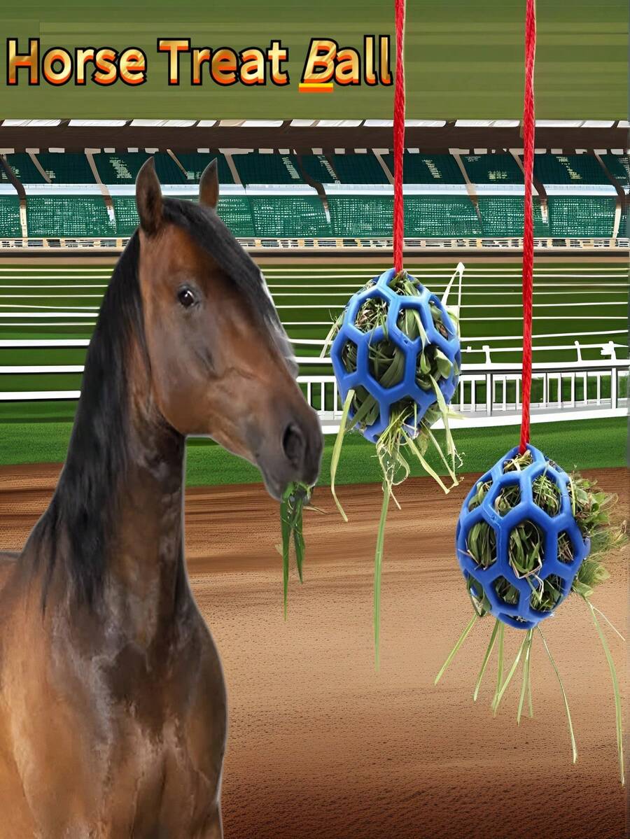 Horse Treat Ball, Hanging Hay Feeder Toy Ball In The Stable, Stretch ...