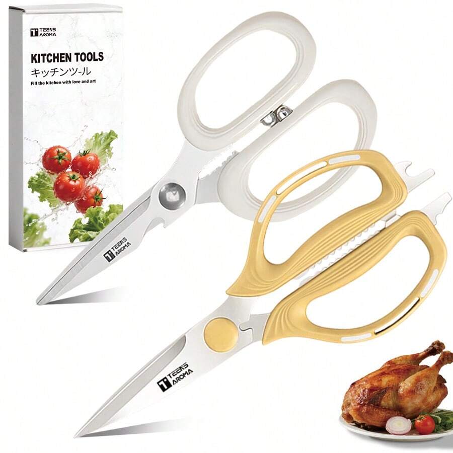 1pc TNNES-2 Multifunctional Sharp Kitchen Scissors, Stainless Steel Multipurpose Kitchen Shears ...