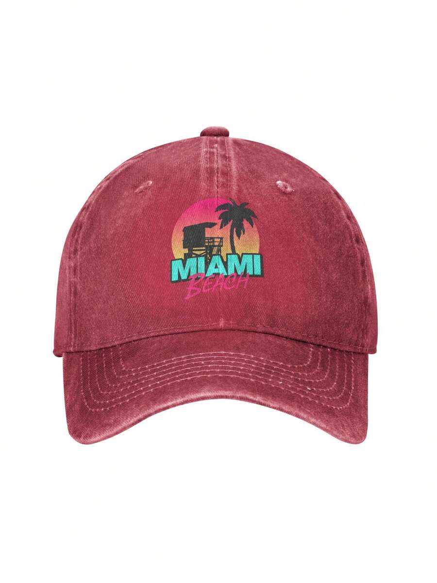 VINTAGE STYLE MIAMI BEACH FLORIDA Cowboy Gifts Hat For Men, Baseball ...