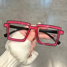 Shining Eye Anti-Blue Light Glasses Animated Candy Color Block Clear ...