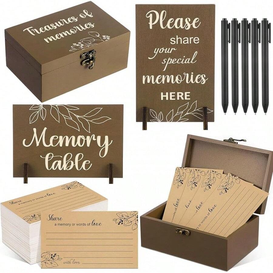 Share A Memory Card For Celebration Of Life 100 Pcs Funeral Memorial ...