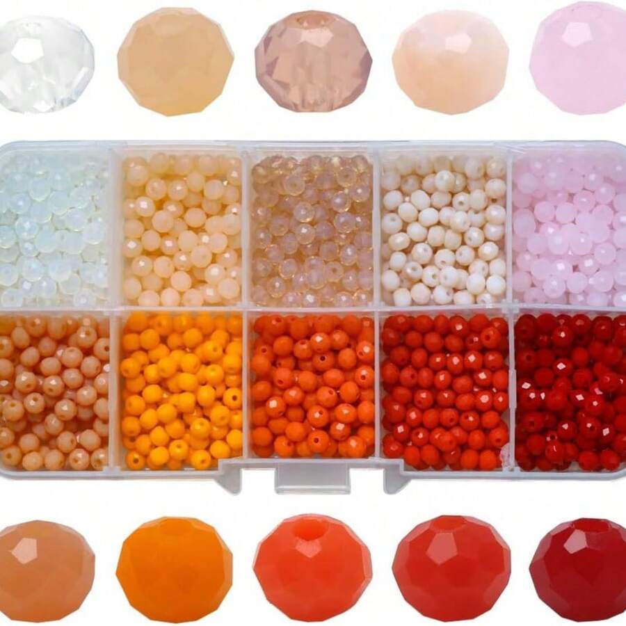 100pcs/1000pcs 4mm Multi-Faceted Crystal Glass Beads Bracelet Jewelry ...