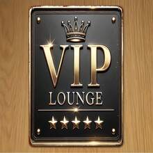 1pc, 2D Vintage 8x12" - VIP Lounge Theme, Vintage Plaque Decoration ...