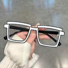 Shining Eye Anti-Blue Light Glasses Animated Candy Color Block Clear ...
