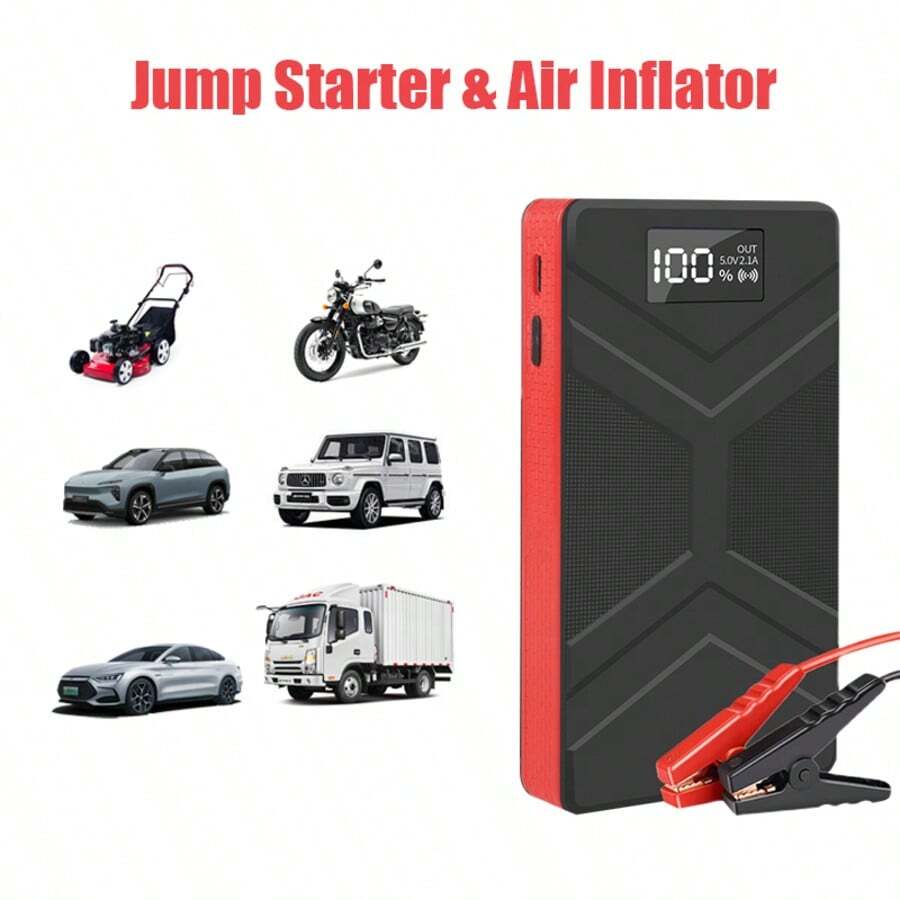Portable Car Jump Starter Device Power Bank Car Charger Emergency ...