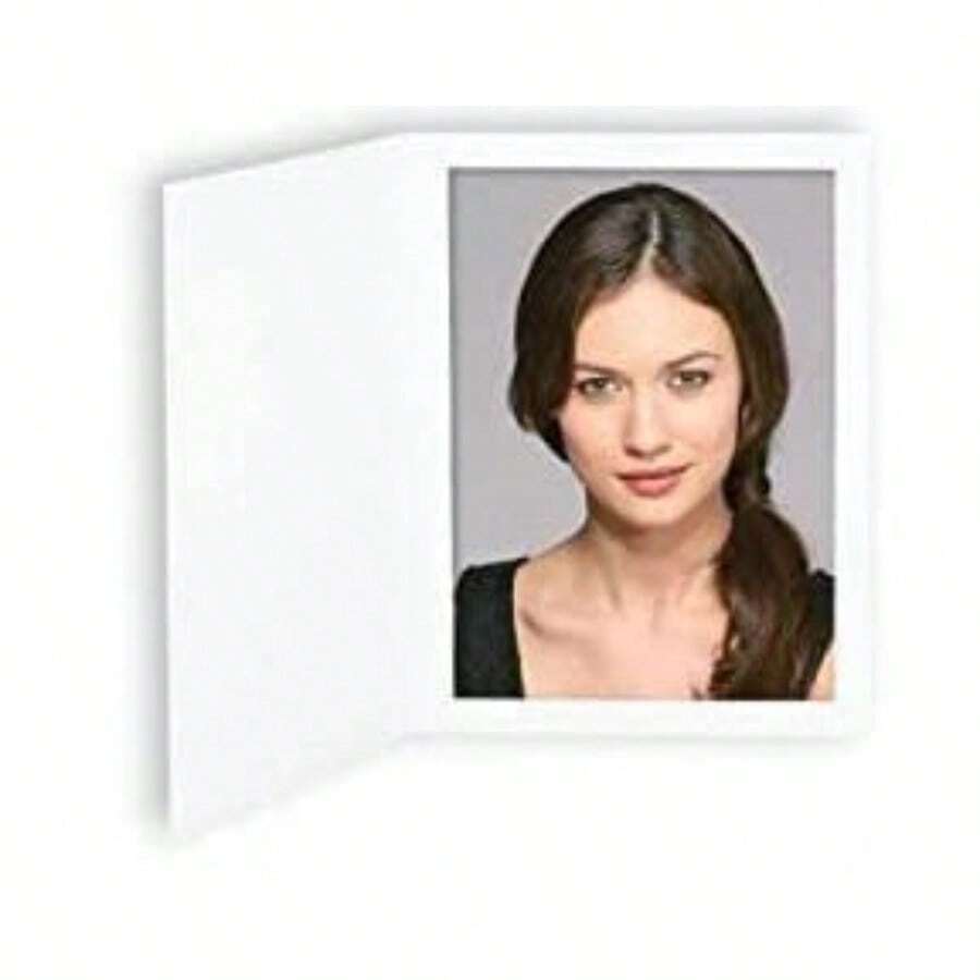 Pack Of 100 4X6 Photo Folders White Cardboard Picture Frame Paper Photo ...
