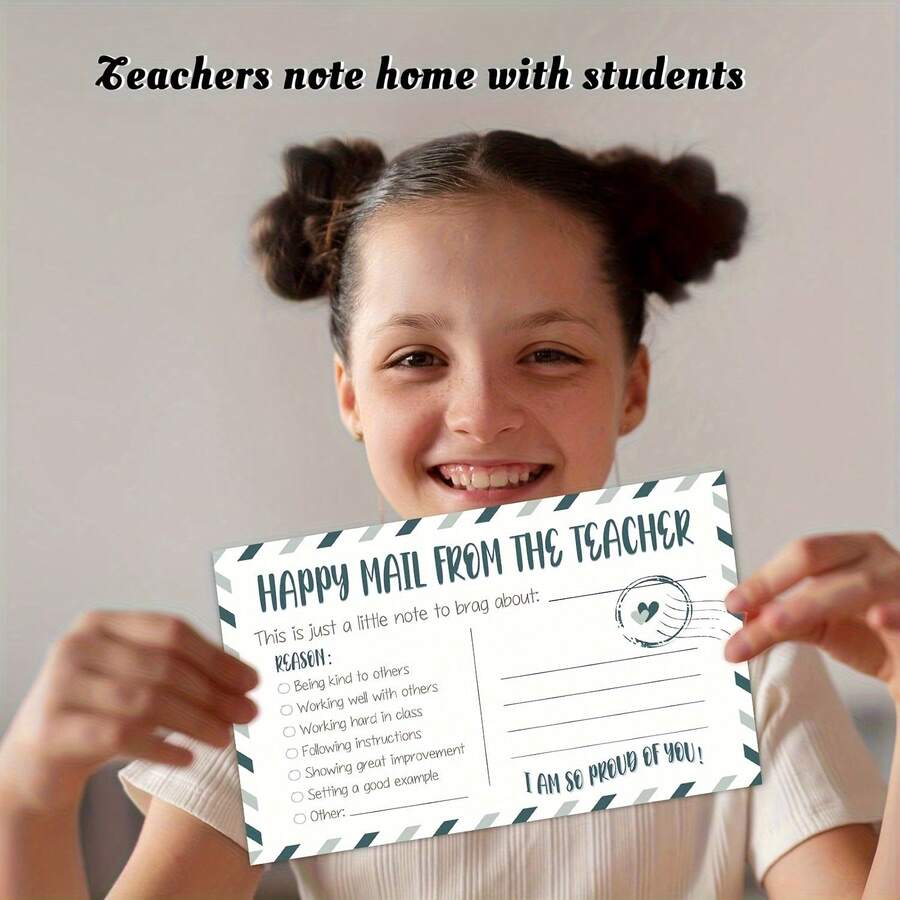 20/50pcs"Happy Mail From Teacher" Positive Reinforcement Encouragement ...