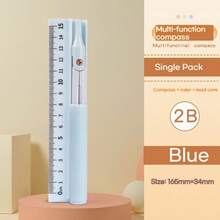 1 Set Multifunctional Compass Ruler Pencil, 3-In-1 Compass, Ruler ...