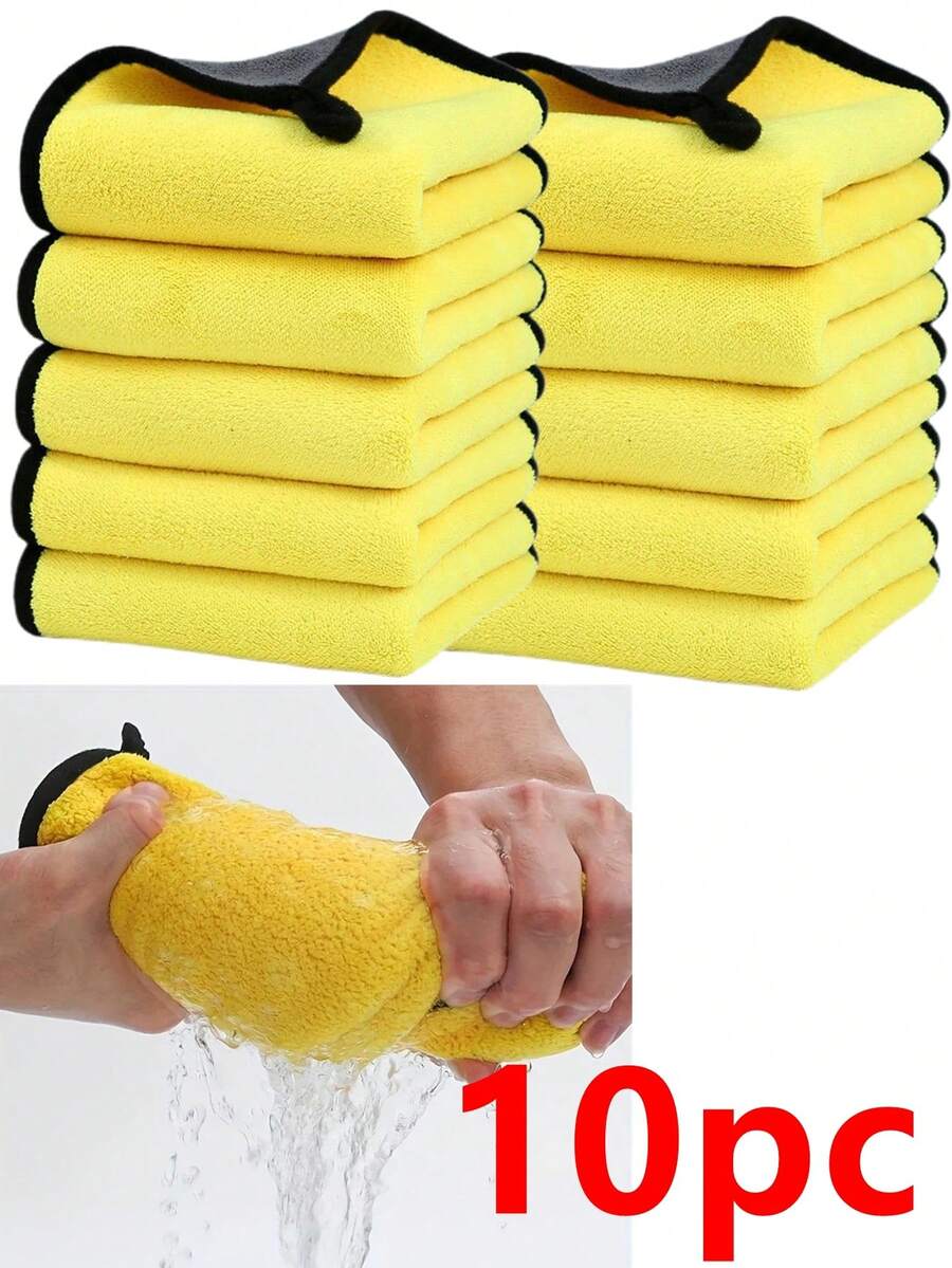 10pcs Multipurpose Plush Microfiber Cleaning Cloths/Towels, For Home ...