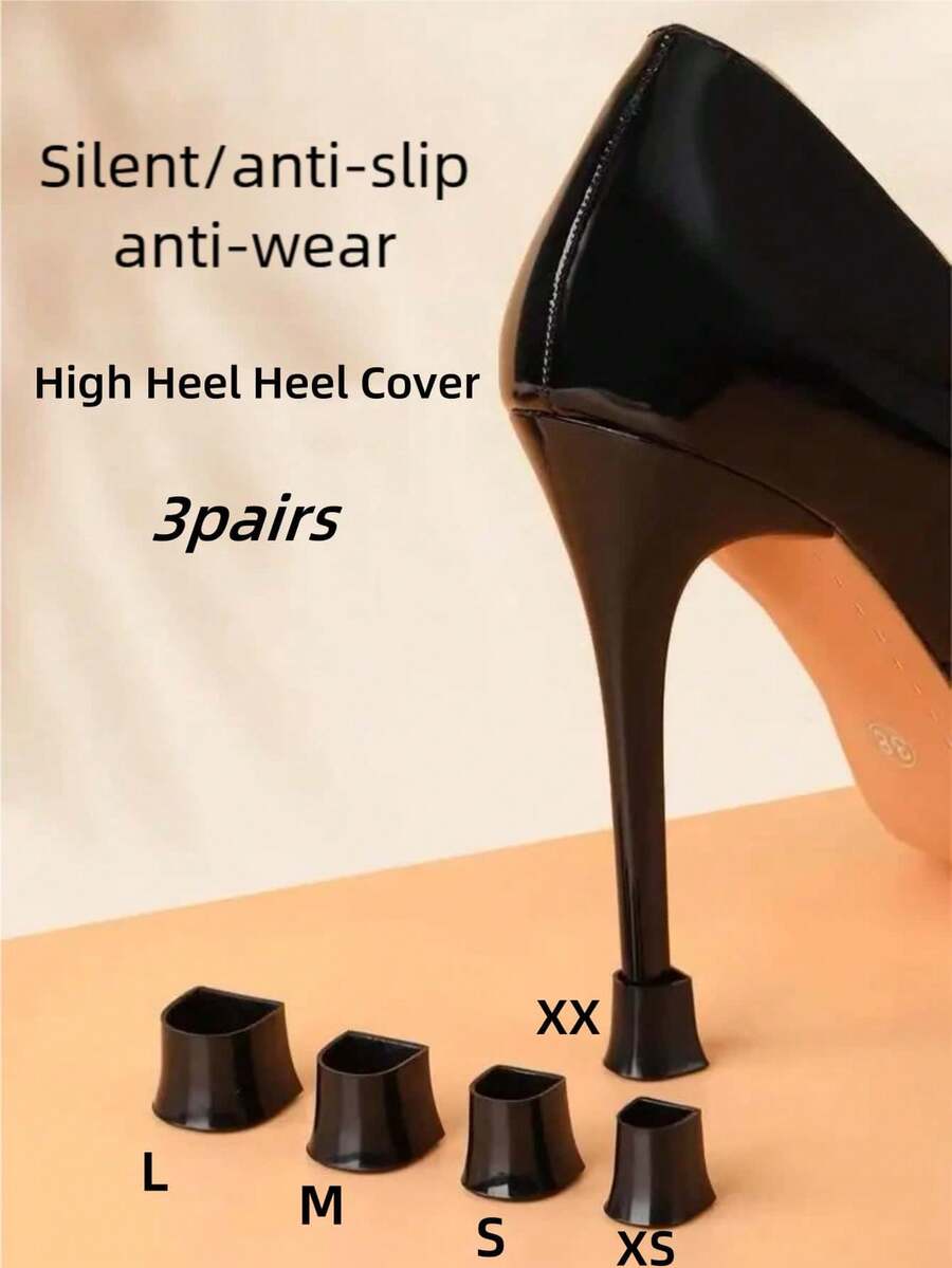 QKC 6pcs/3 Pairs High Heel Protectors, 5 Sizes, Stiletto Heel Covers ...