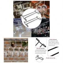 Heavy Duty Metal Stemware Rack 2 Pack, 10.3 Inch Under Cabinet Hanging ...