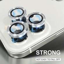 1 Set mit 2 Stücke/3 Stücke glänzender metallischer Glas Kameraobjektiv ...