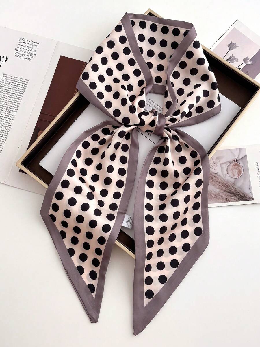 1pc Women Narrow Thin Scarf Striped Long Silk Scarf Women Handle Bag ...