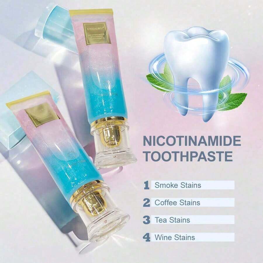 Nicotinamide Whitening Toothpaste 100 G - Niacinamide Toothpaste For Deep Cleansing, Radiant ...