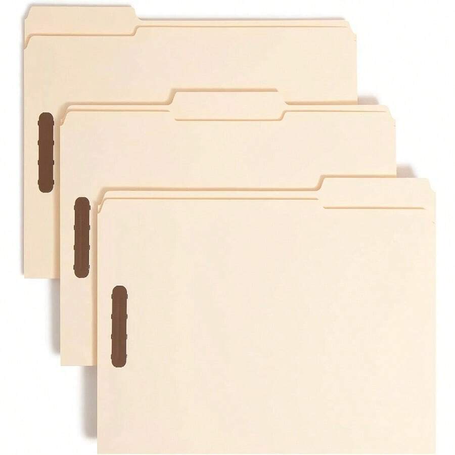 Fastener File Folder, 2 Fasteners, Reinforced 1/3 - Cut Tab, Letter ...