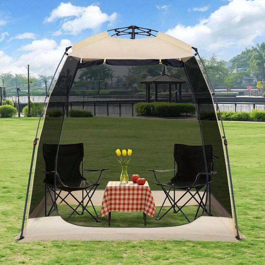 Alvantor Upgraded Screen House Gazebo 246 Person Pop Up Screen Tent ...