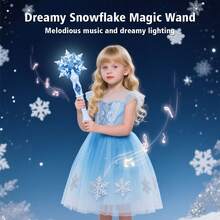Children's Princess Snowflake Magic Wand With Lights And Sound Effects ...