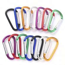 9pcs 45*24mm Colorful Aluminum Carabiner Clip, Large D Ring Carabiners ...